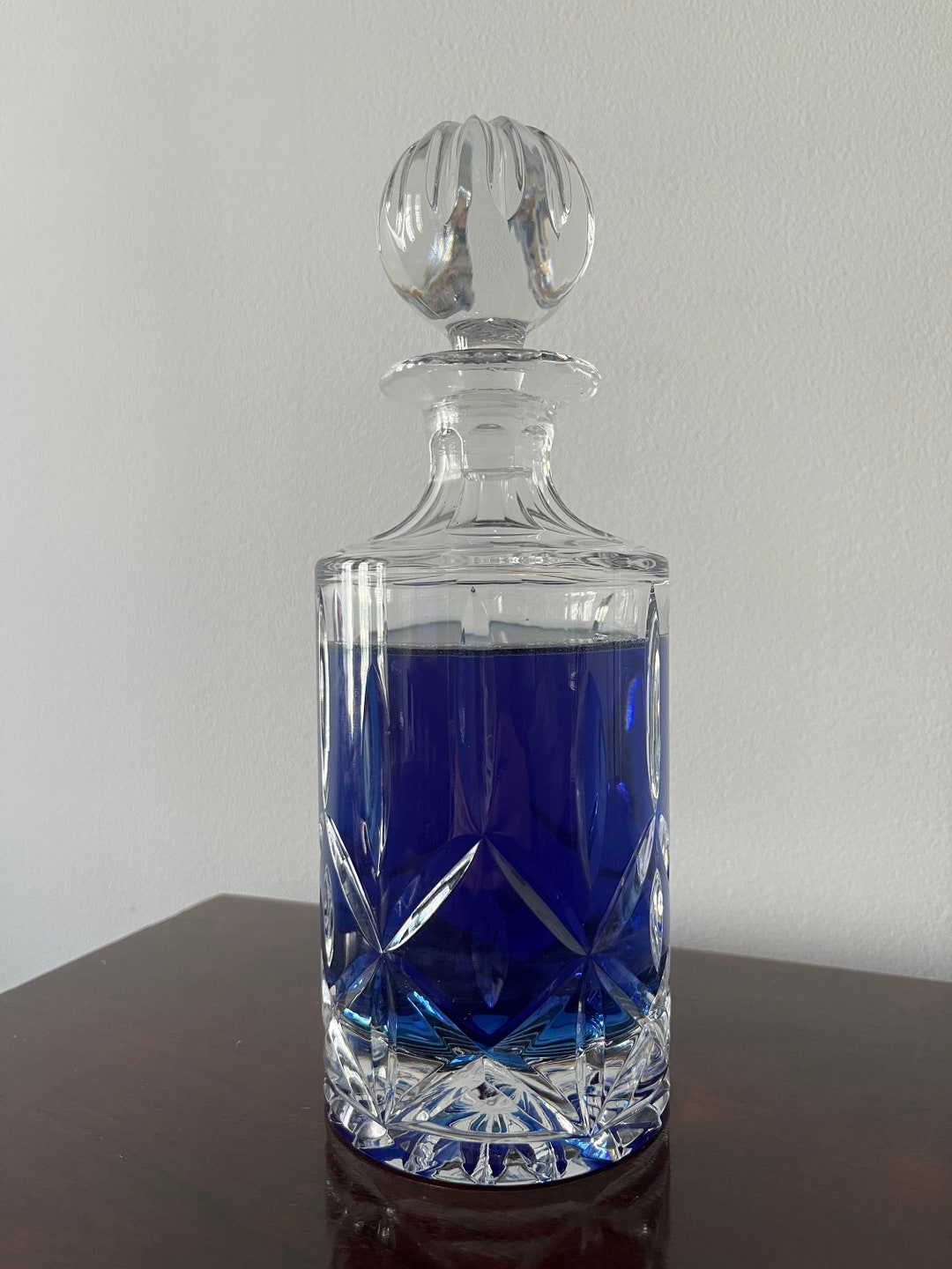 Block Crystal Decanter Olympic round - Etsy