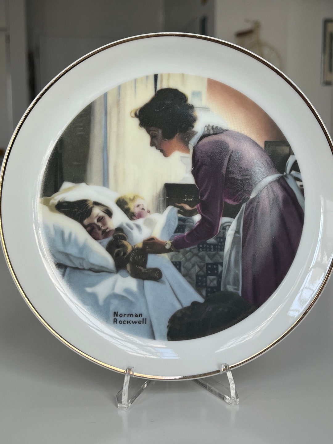Norman Rockwell Collectible Plate - “mother’s Love” 1986 - Etsy