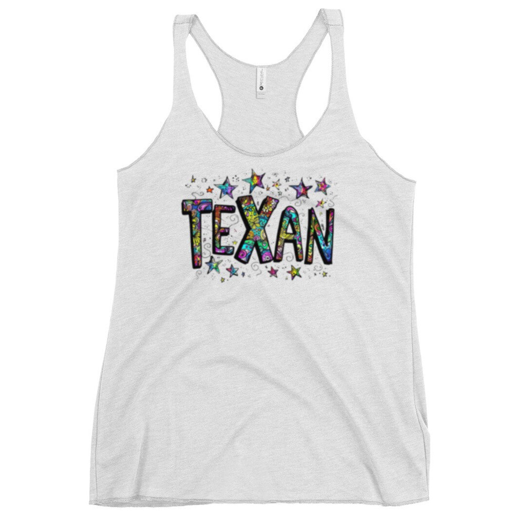 Texan Stars Texas Themed Southern Style Women's Racerback Tank - Etsy