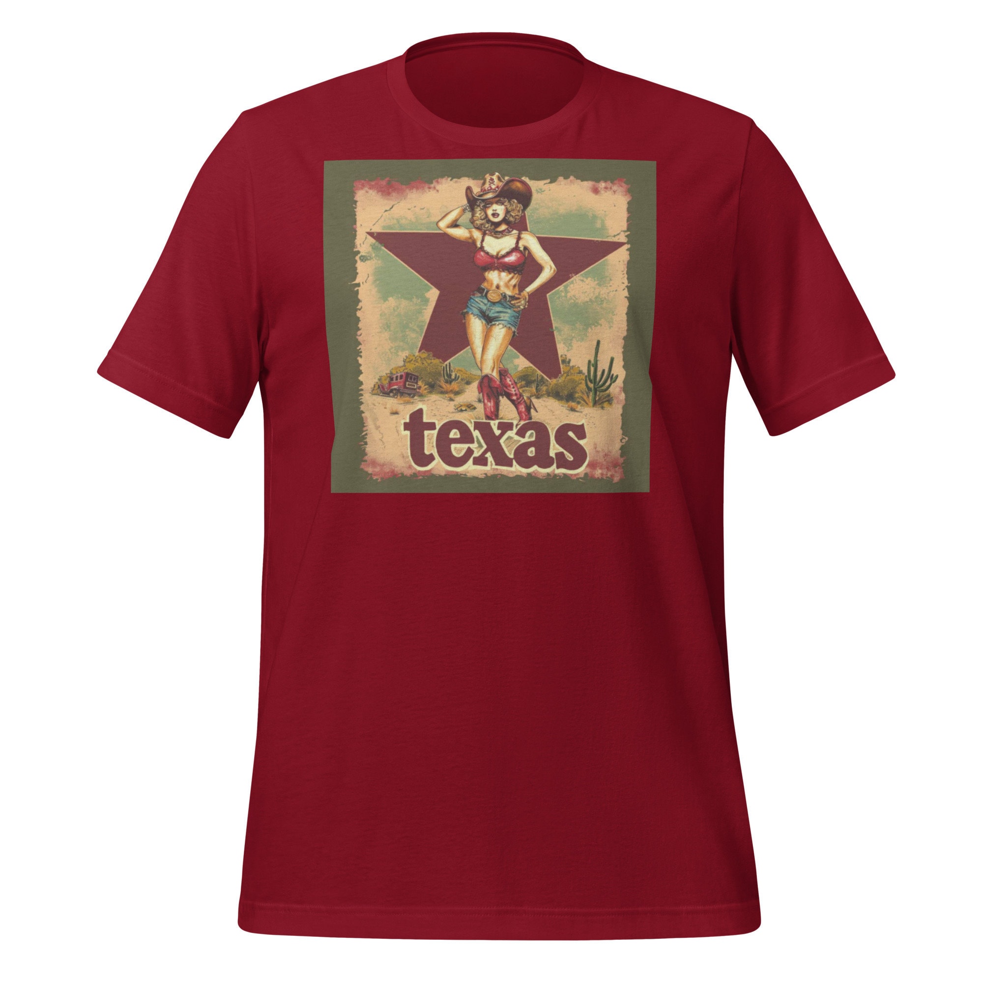 Texas Lady Vintage Style Texas Themed Men's T-shirt - Etsy
