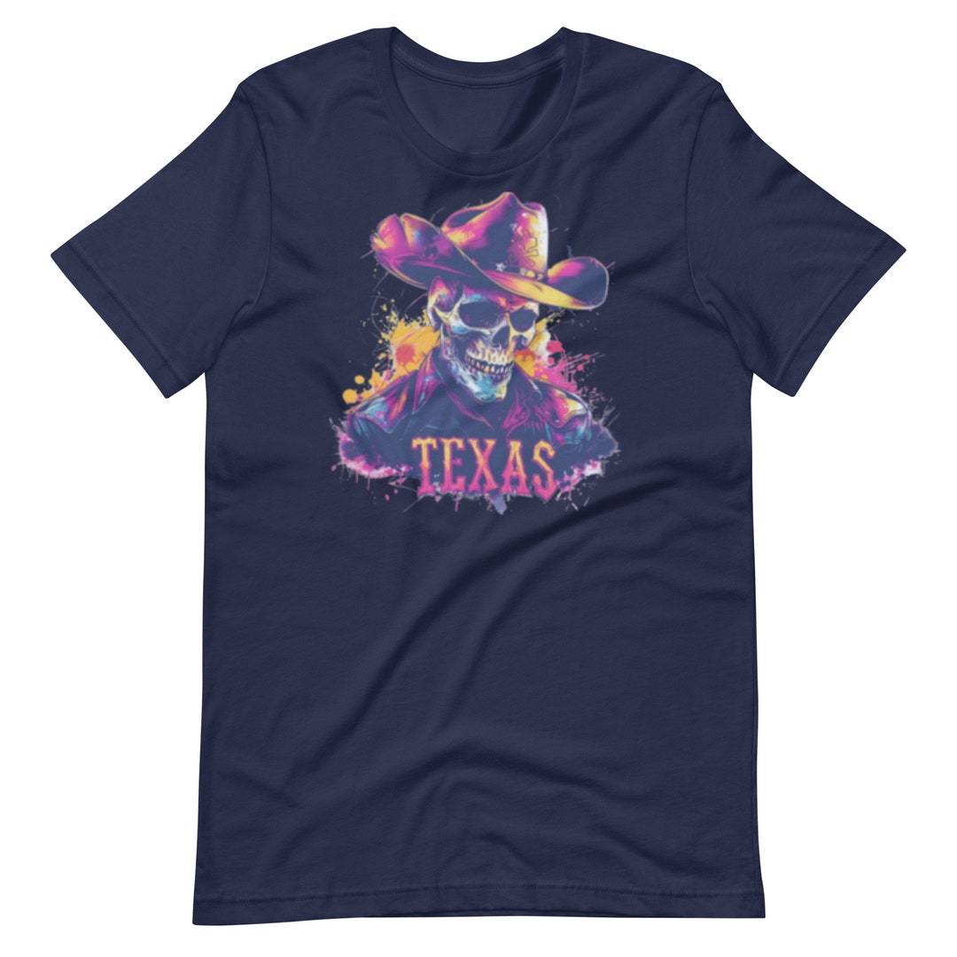 LSL Texas Skeleton Cowboy T-shirt - Etsy