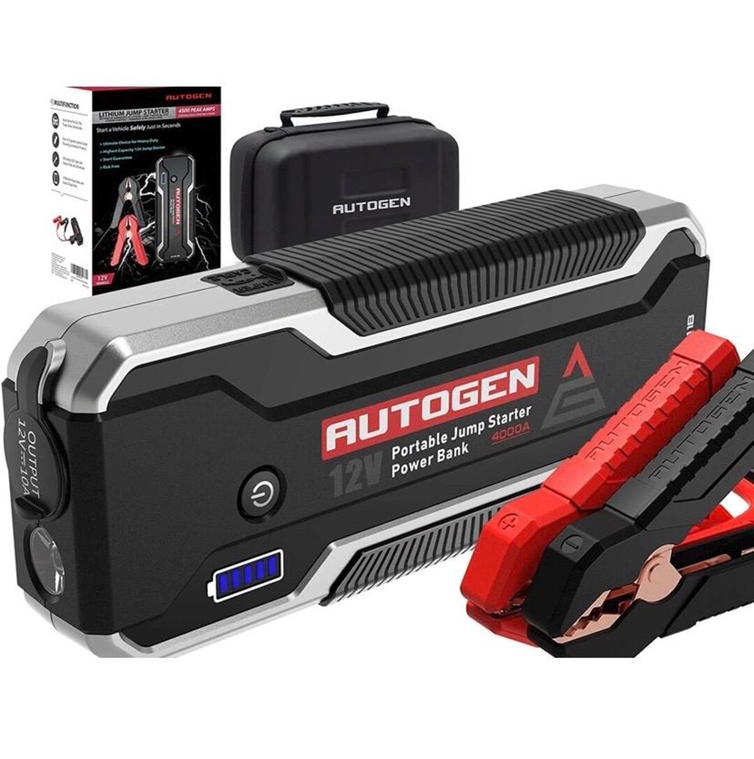 Car Jump Starter 4000A 27000mah With 12V Socket Portable Battery ...