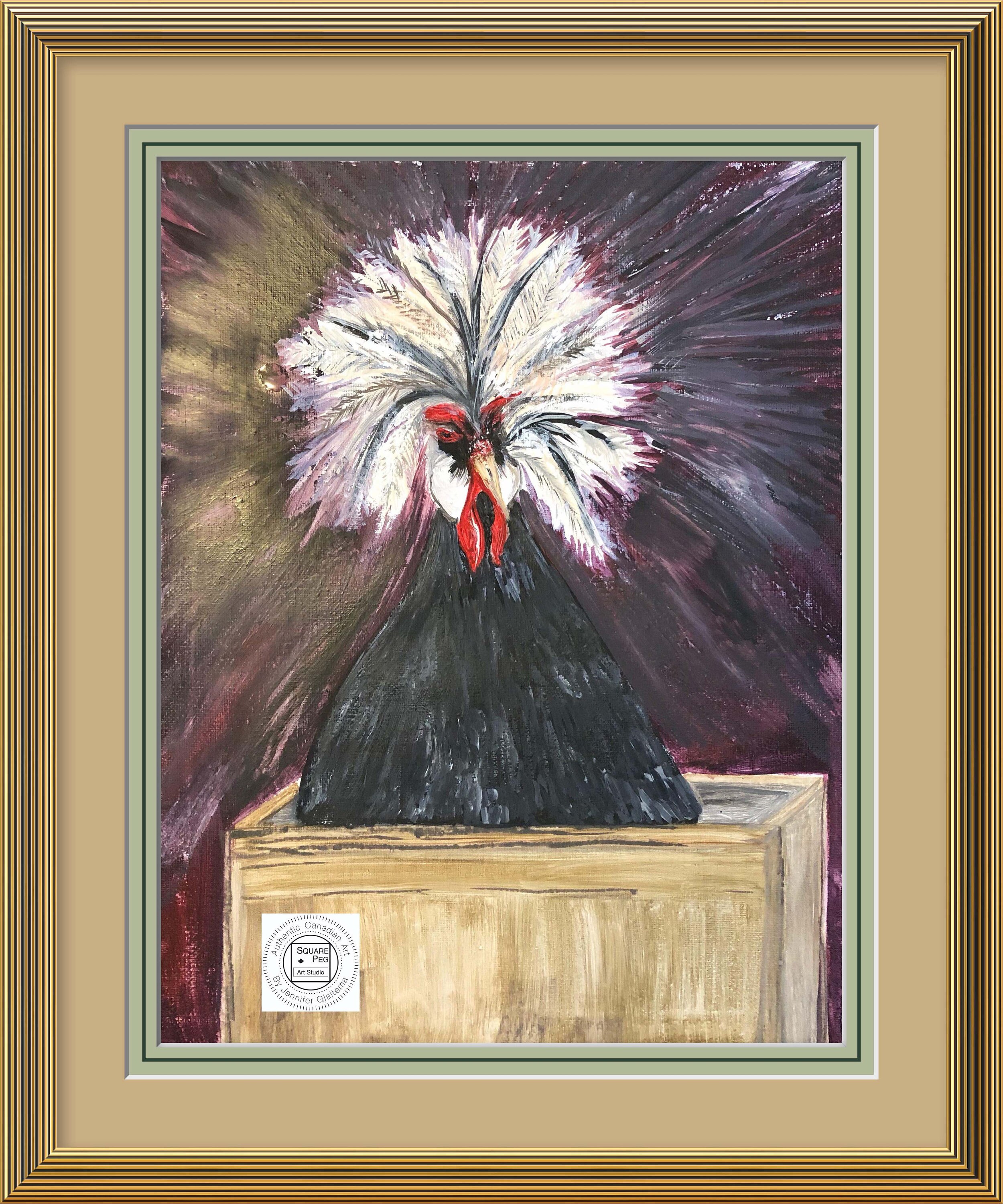 The Witness is Chicken A Black Chicken With a Large White - Etsy