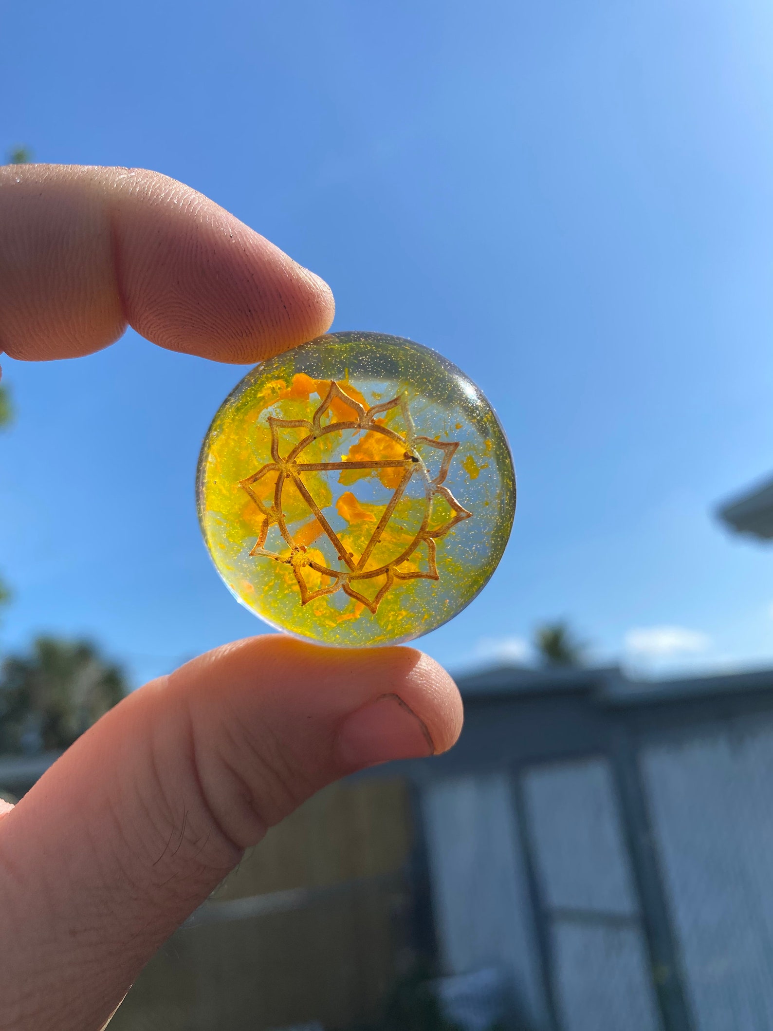 7 Piece Color Burst Resin Chakra Stone Set - Etsy