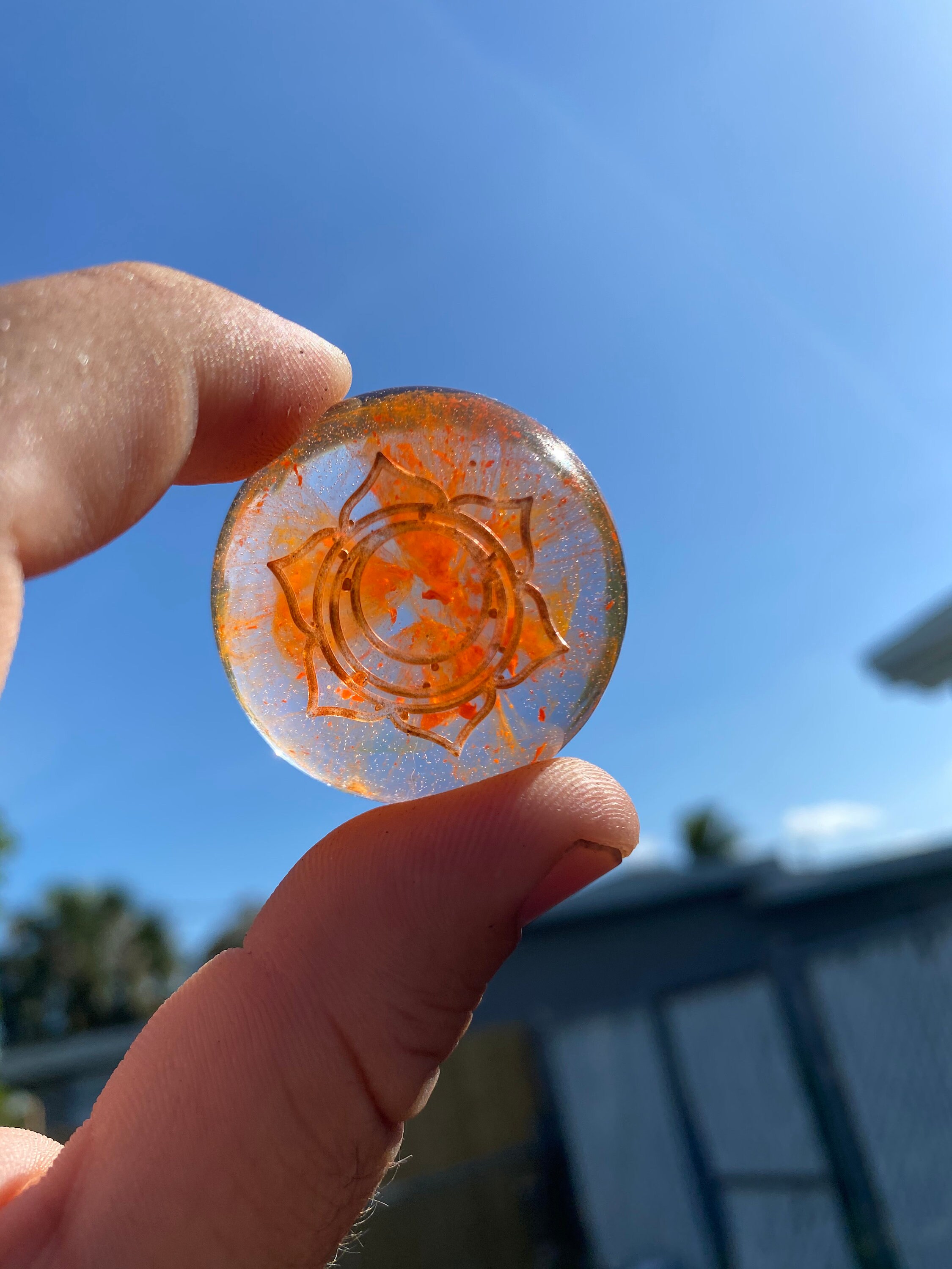 7 Piece Color Burst Resin Chakra Stone Set - Etsy