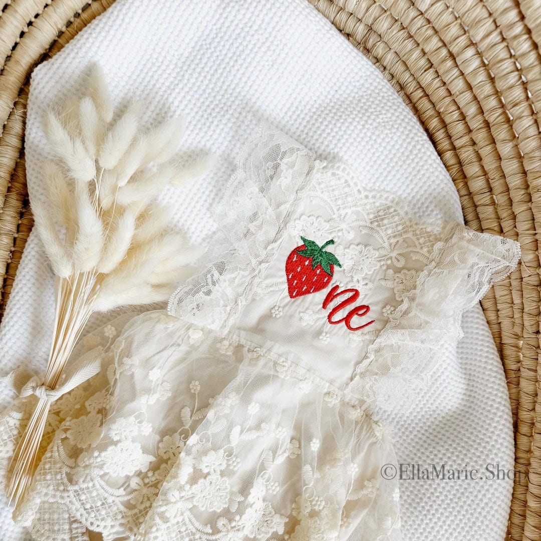 Berry First Birthday Outfit, Sweet One Baby Romper, Strawberry ...