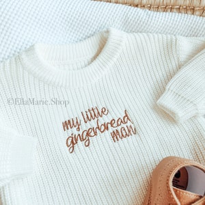 Christmas Outfit Baby Boy, Gingerbread Man, Knit Sweater Romper ...