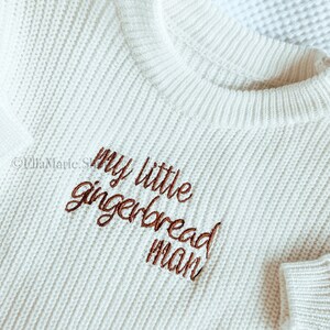 Christmas Outfit Baby Boy, Gingerbread Man, Knit Sweater Romper ...