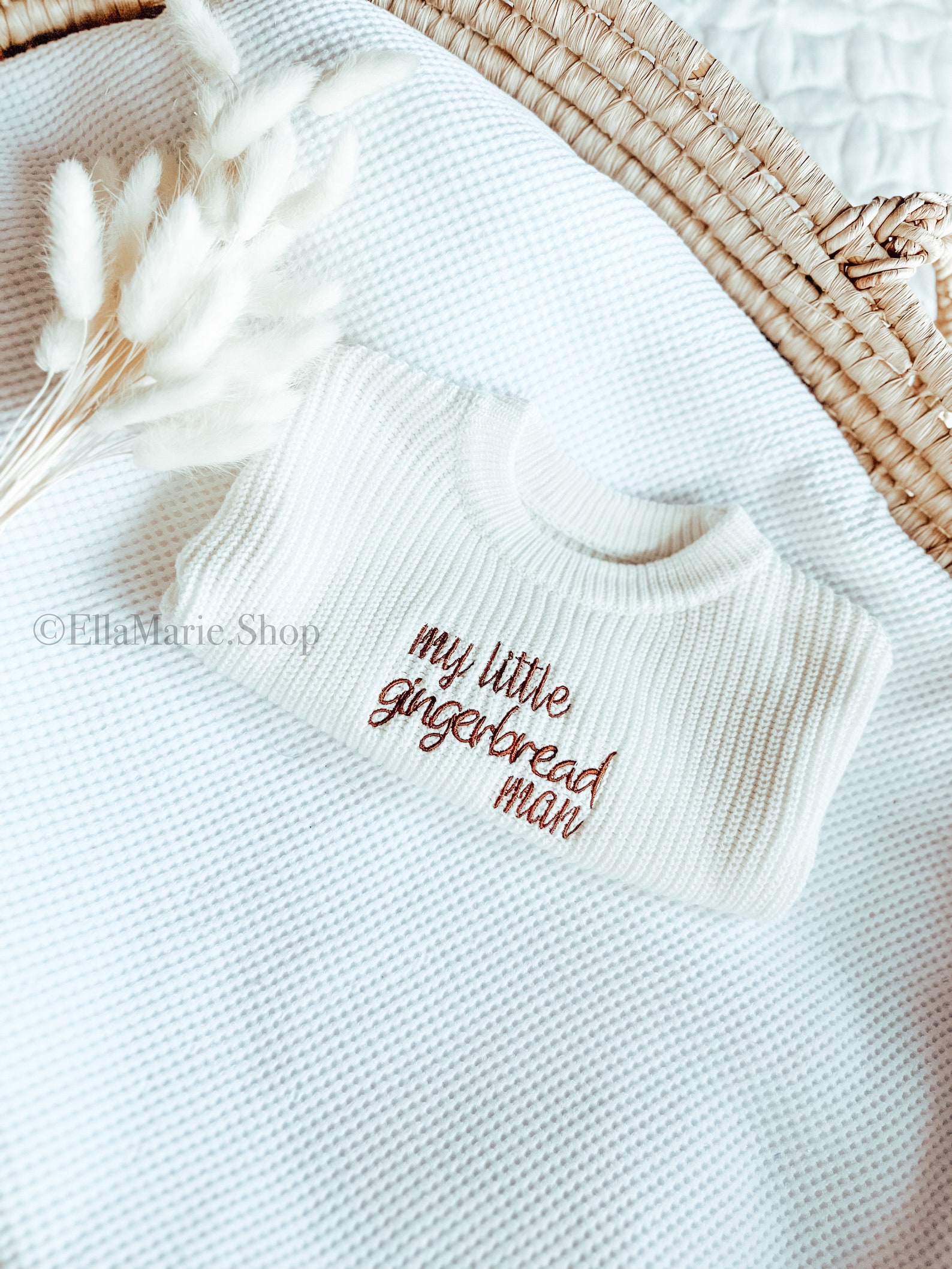 Christmas Outfit Baby Boy, Gingerbread Man, Knit Sweater Romper ...