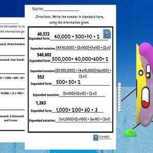 3rd Grade Math Worksheets| Place Value| Round Numbers| Math Sentences ...