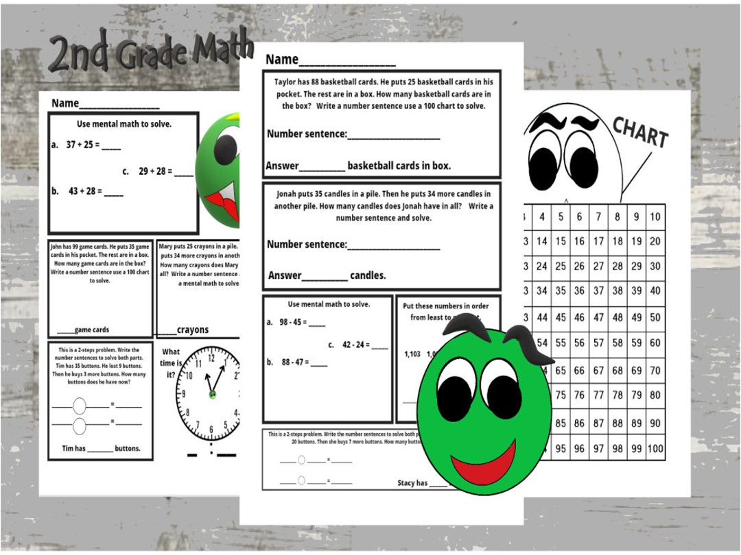 45 Pages| Part 4| 2nd Grade Math Worksheets| Writing in Expanding Form ...