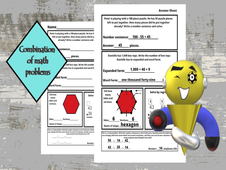 45 Pages| Part 4| 2nd Grade Math Worksheets| Writing in Expanding Form ...