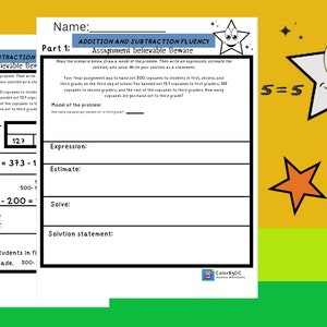 3rd Grade Math Worksheets| Subtraction| Solving Math Sentences ...