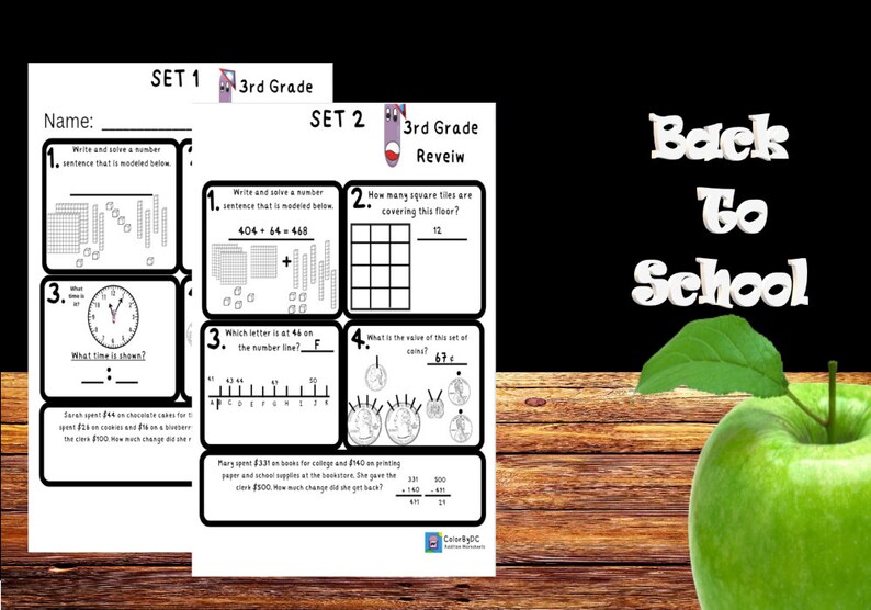 42 Pages| 3rd Grade Math| Addition & Subtraction Math| Place Values ...
