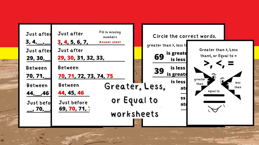 30 Pages| 2nd Grade Math Worksheets| Greater Than, Less Than, or Equal ...