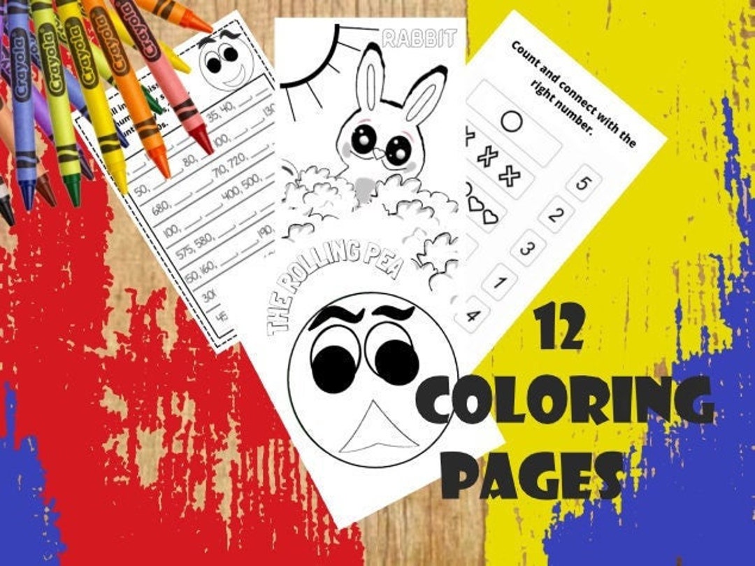 12 Coloring Pages for Kids| the Rolling Pea Activities and Coloring ...