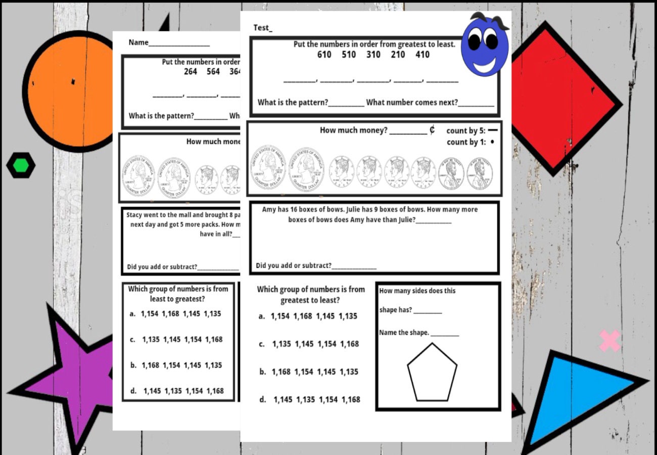 38 Pages| Part 3| 2nd Grade Math Worksheets| Addition & Subtraction ...