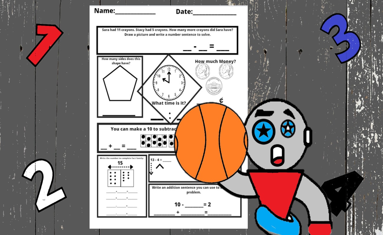 30 Pages| Part 1| 2nd Grade Math Worksheets| Addition & Subtraction ...