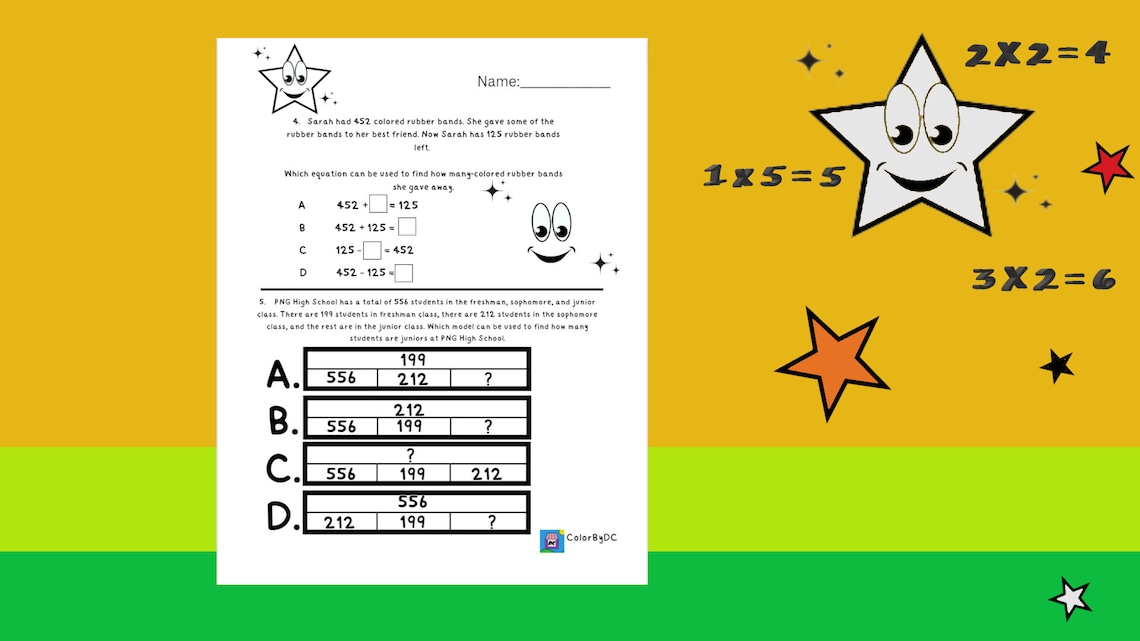 3rd Grade Math Worksheets| Subtraction| Solving Math Sentences ...