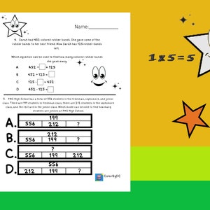 3rd Grade Math Worksheets| Subtraction| Solving Math Sentences ...