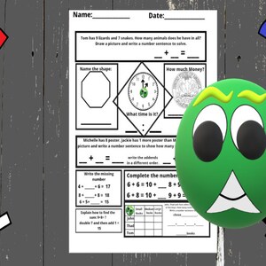 30 Pages| Part 1| 2nd Grade Math Worksheets| Addition & Subtraction ...