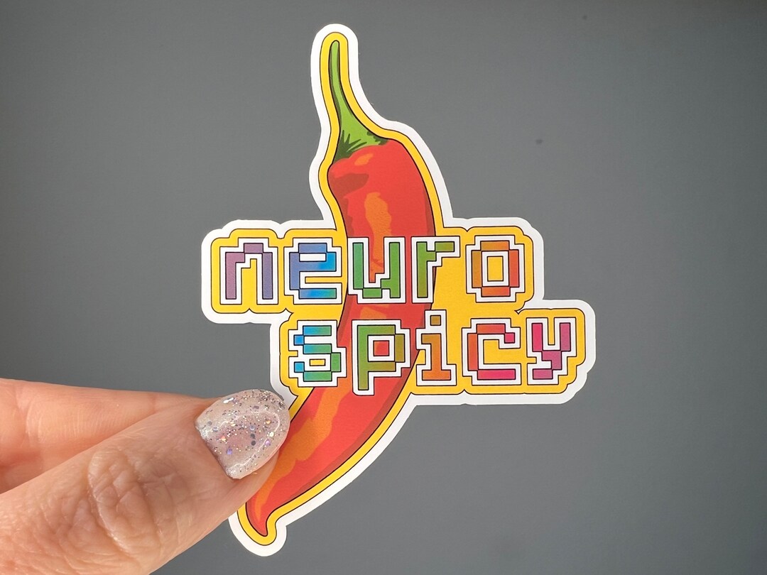 Waterproof Vinyl Sticker. Neuro Spicy, ADHD, Autism, ASD, Dyslexia ...