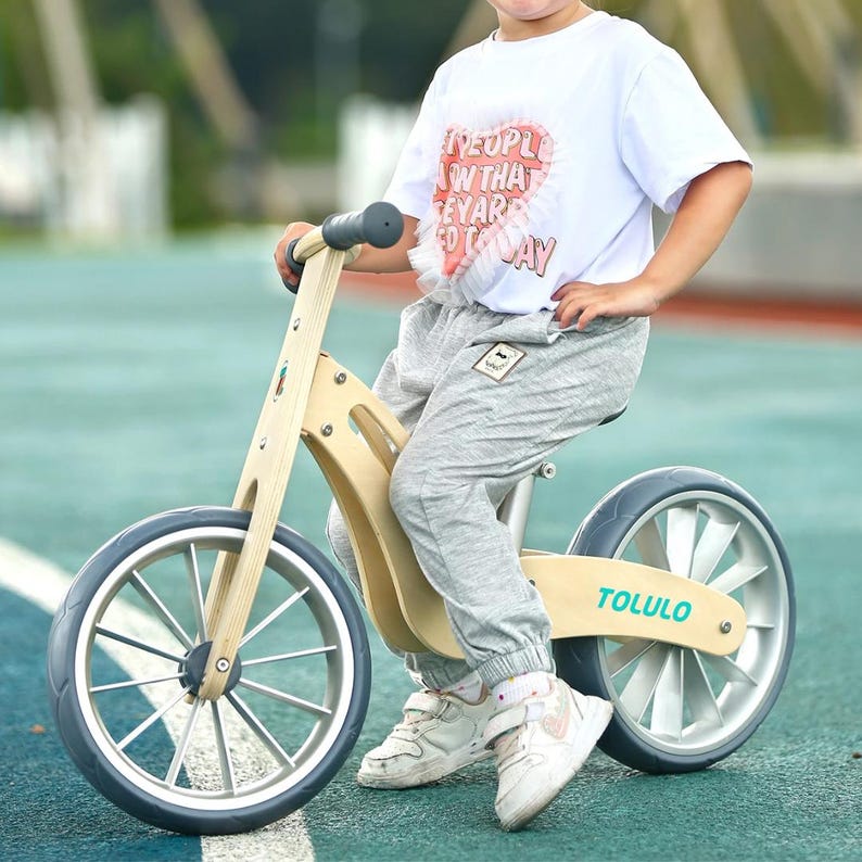 Wooden Balance Bike for Kids ages 2-9 Eco-friendly, Ride-on Toddler Bike for Boys & Girls ...