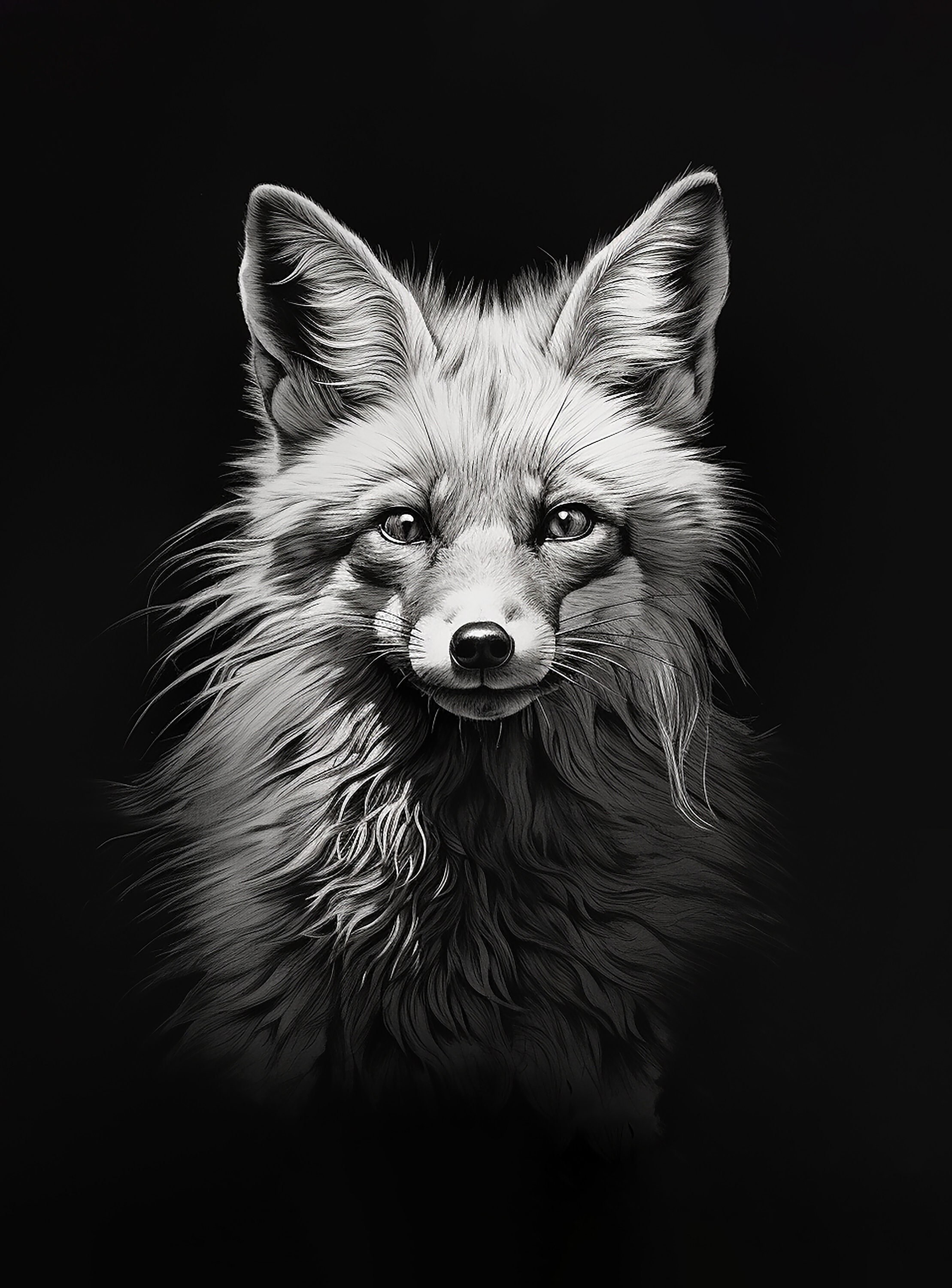 Fox Black And White