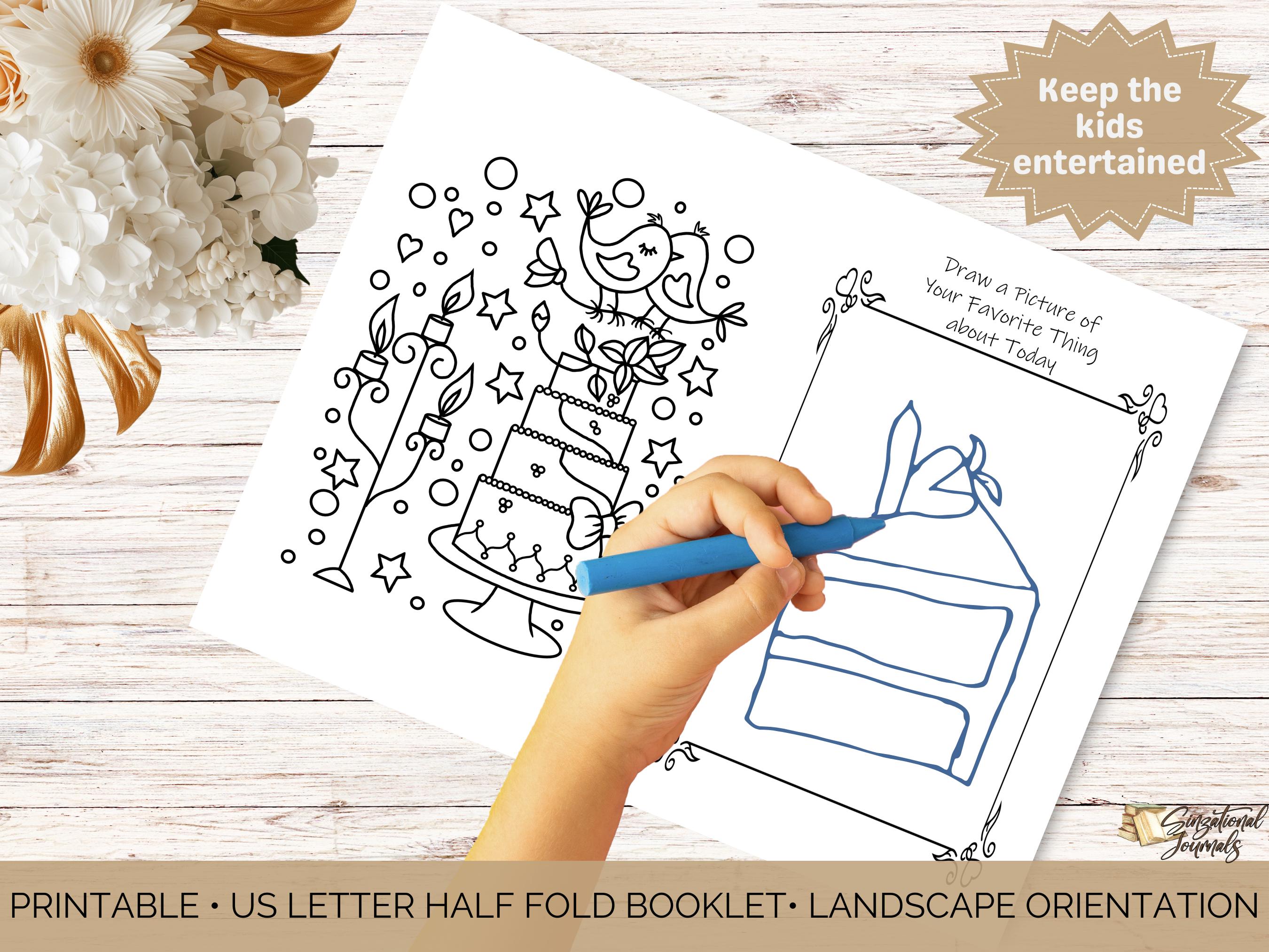 Wedding Coloring Book for Kids | Printable Kid's Wedding Activity ...