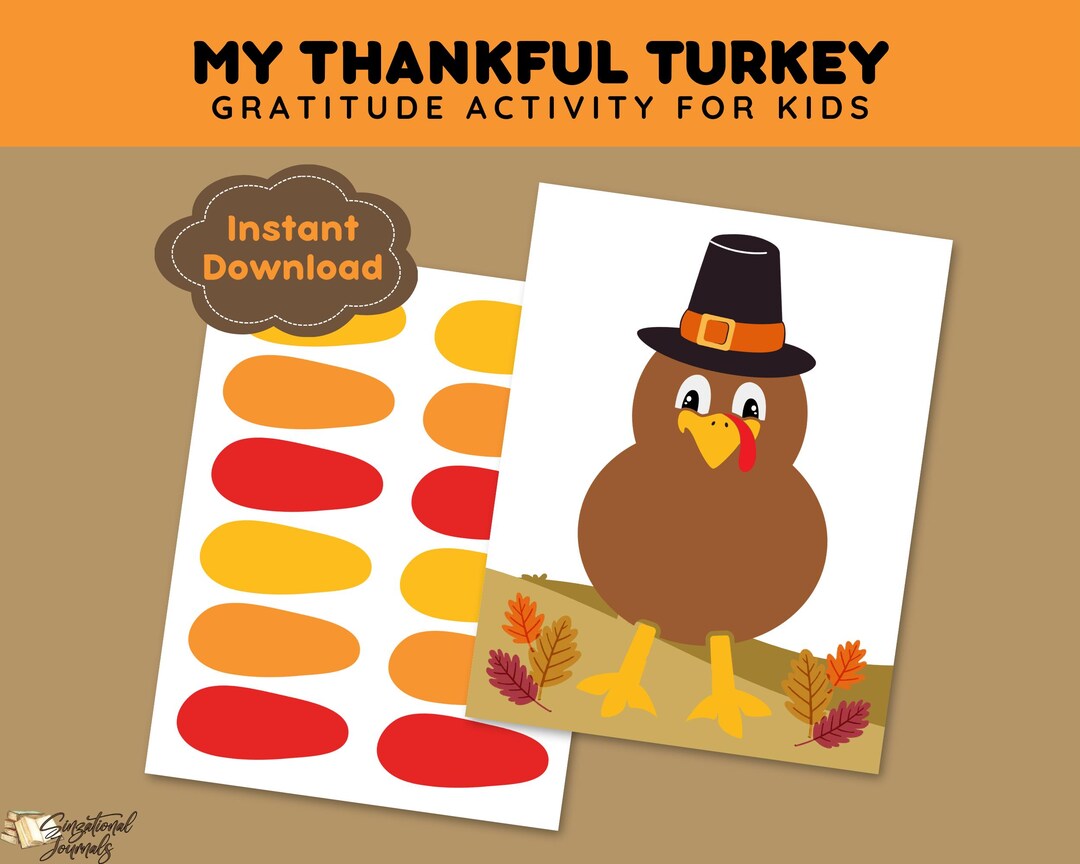 Thanksgiving Gratitude Activity for Kids (PDF Download) Thanksgiving ...