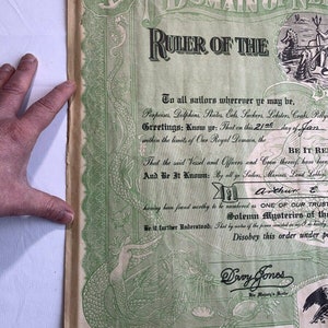 Vintage WWII 1944 USN Domain of Neptune Rex Certificate - Etsy