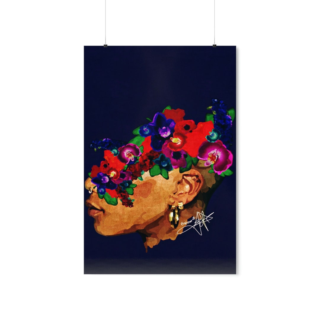 BRAVE: Giving Her Flowers- Art Print Featuring a Beautiful Black Woman ...