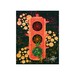Urban Traffic Light Art Poster With Flourishing Florals - Etsy