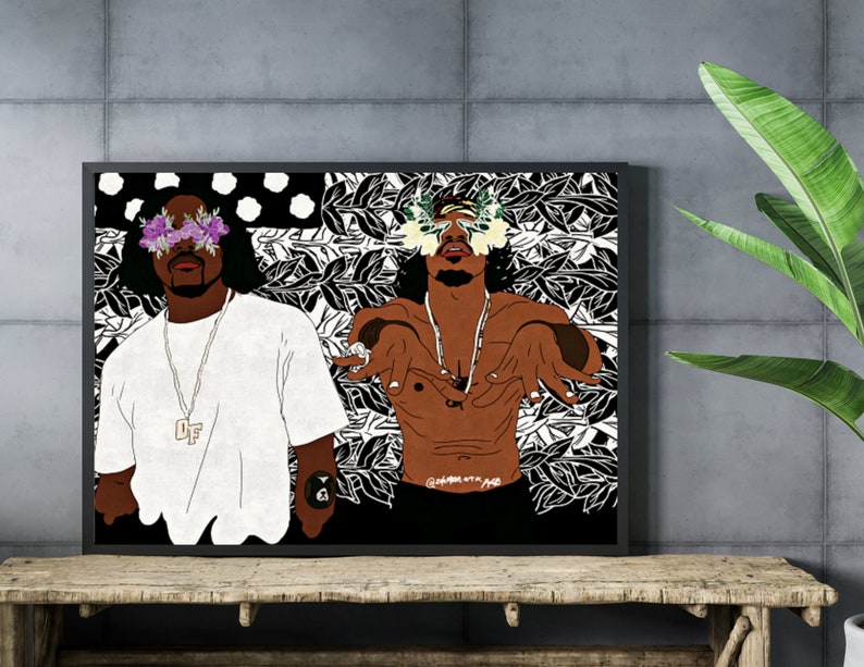 Legendary Hip Hop Poster: Iconic Duo, Unique Artwork, Music Memorabilia ...