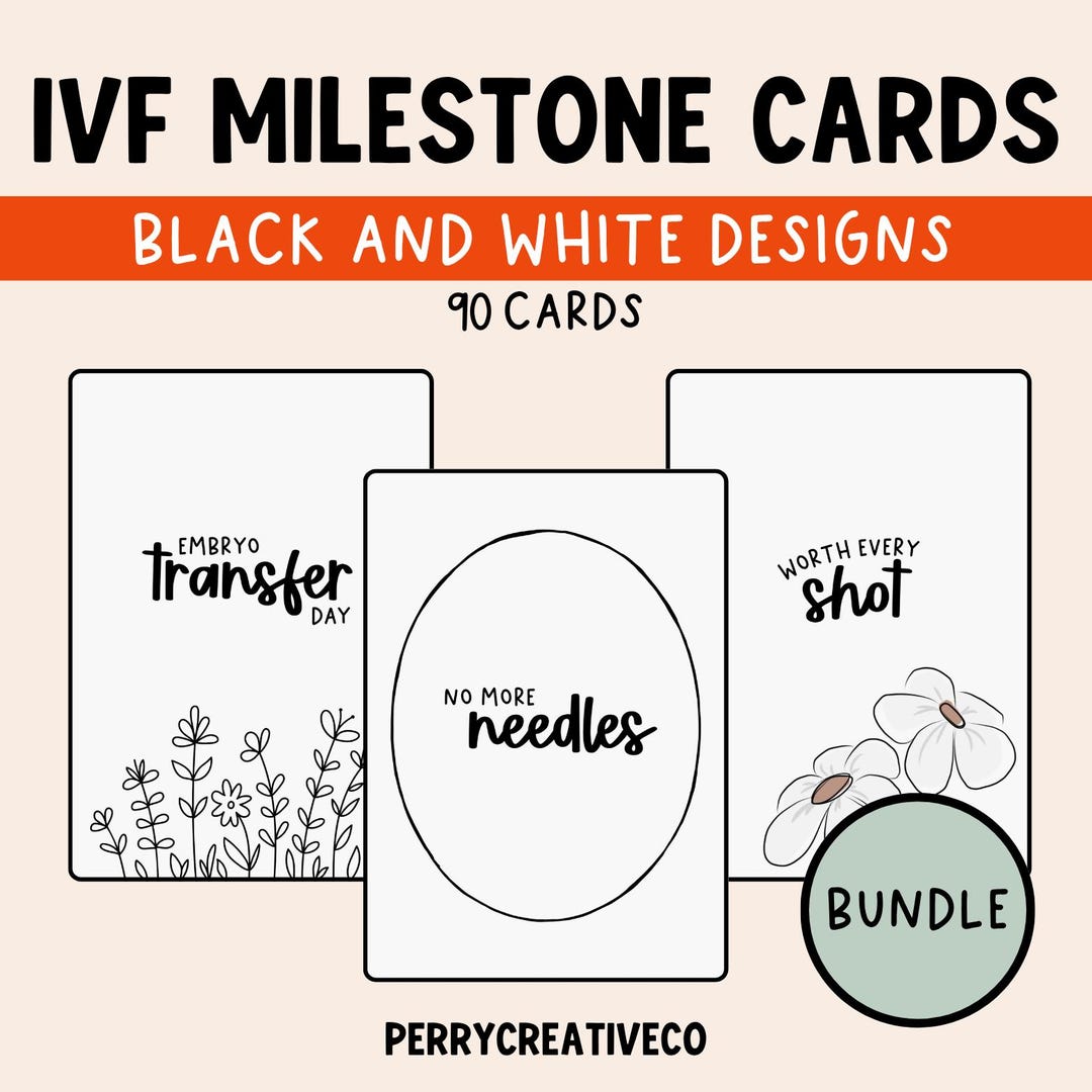 IVF Milestone Cards, IVF Milestone, IVF Journey, Milestone Cards, Ivf ...