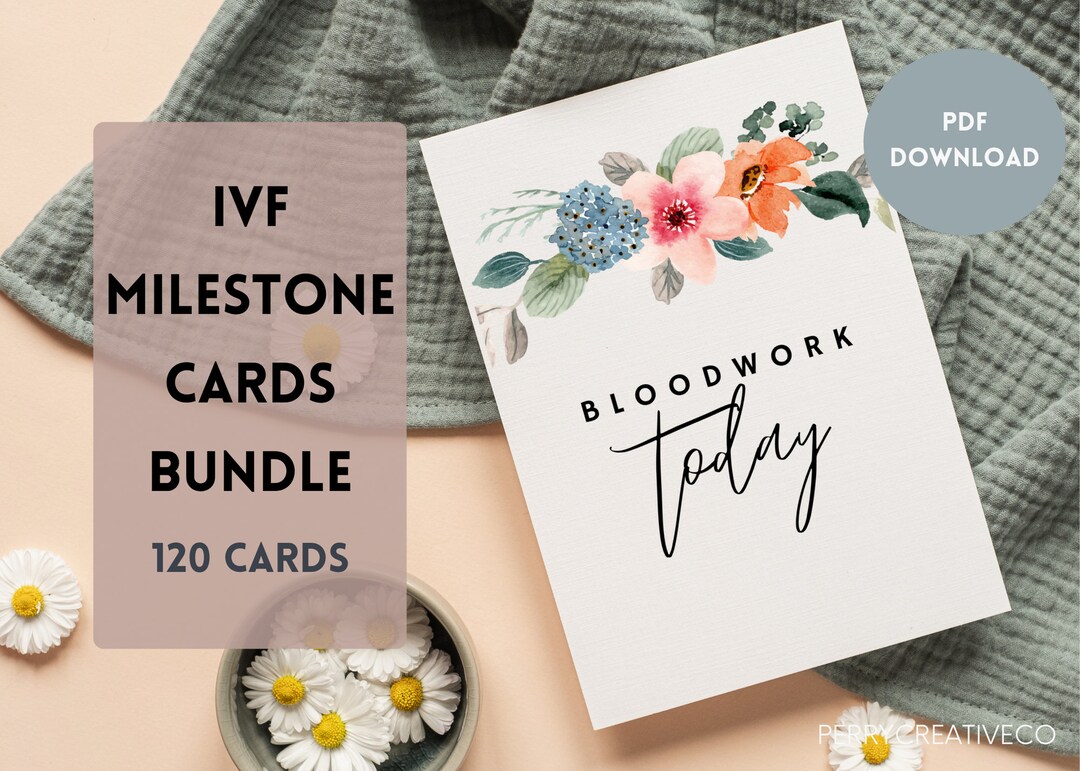 IVF Milestone Cards, IVF Milestone, IVF Journey, Milestone Cards, Ivf ...