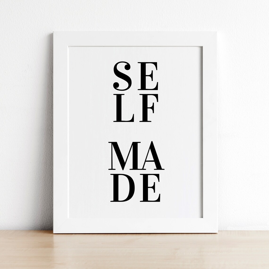 Self Made Quote Print, Self Made Poster, Self Made Print, Digital ...