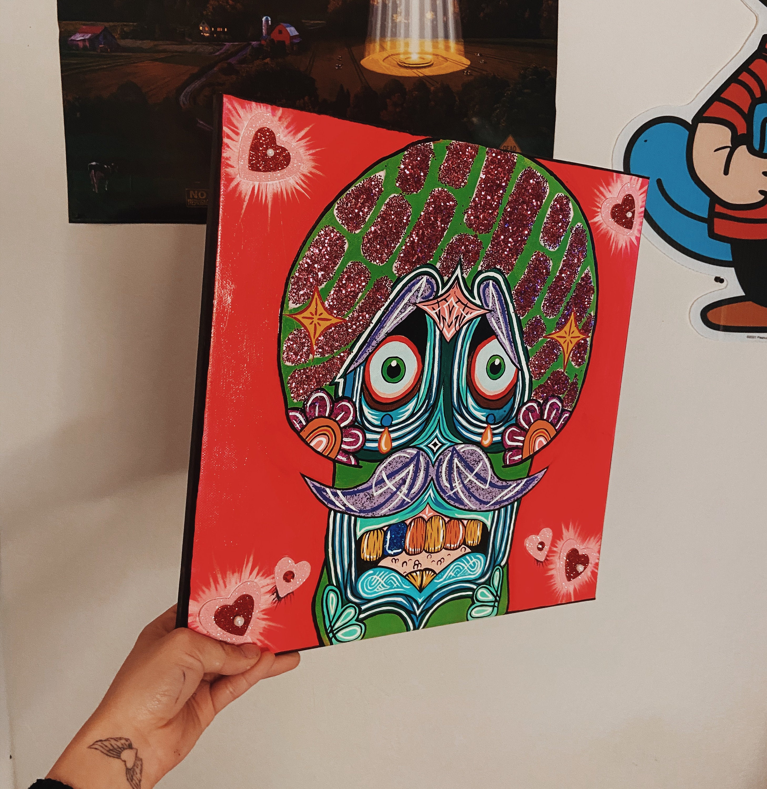 Concha Skull Acrylic Painting - Etsy