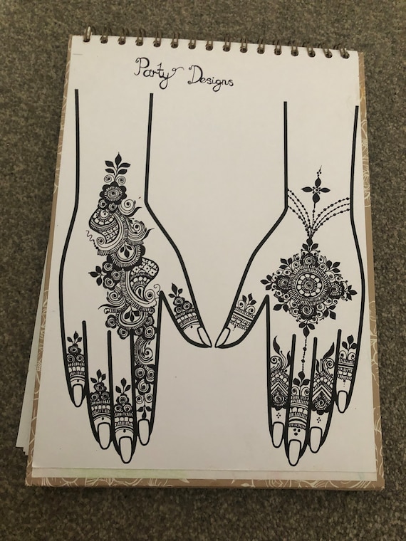 Simple Henna Designs For Beginners On Paper