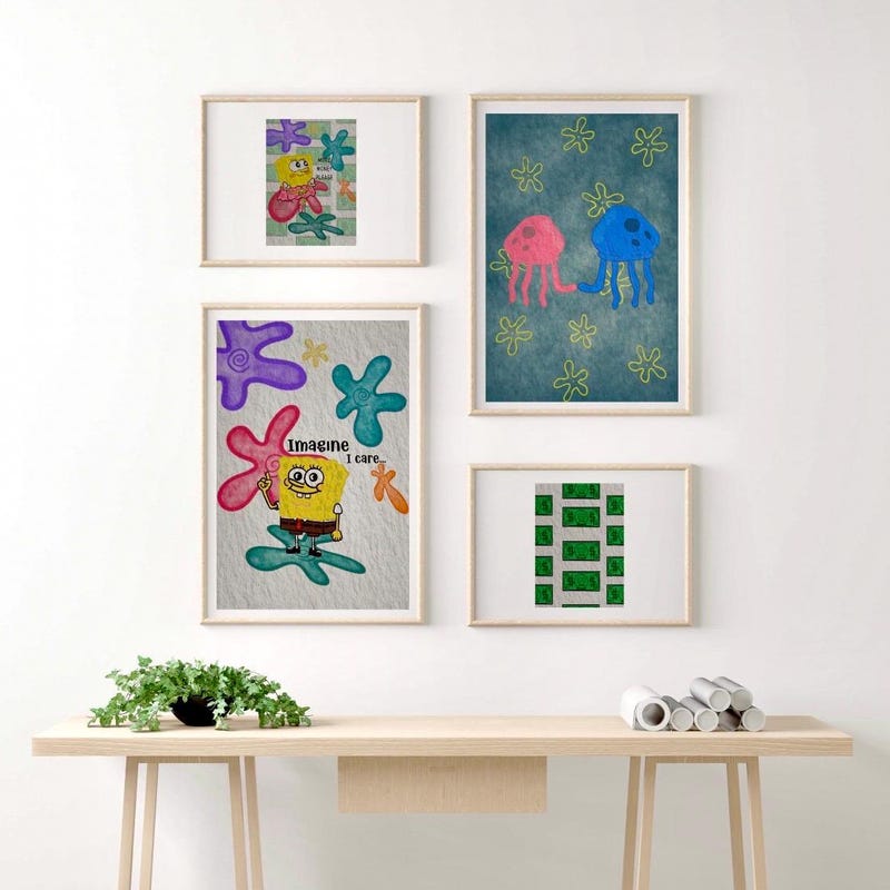 Spongebob Poster - Etsy