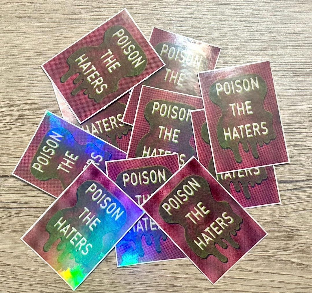Poison the Haters Sticker Custom Unique Sticker for Haters 2pc - Etsy