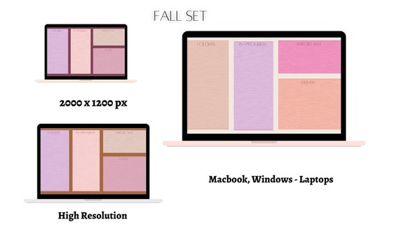 Big Minimal Digital Wallpaper Organizer Macbook Windows - Etsy