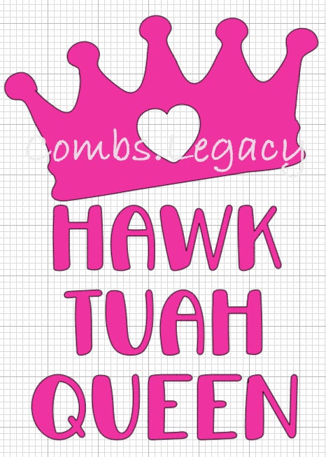 Hawk Tuah Queen Car Decal, Window Sticker, Sticker, Decal, Laptop ...