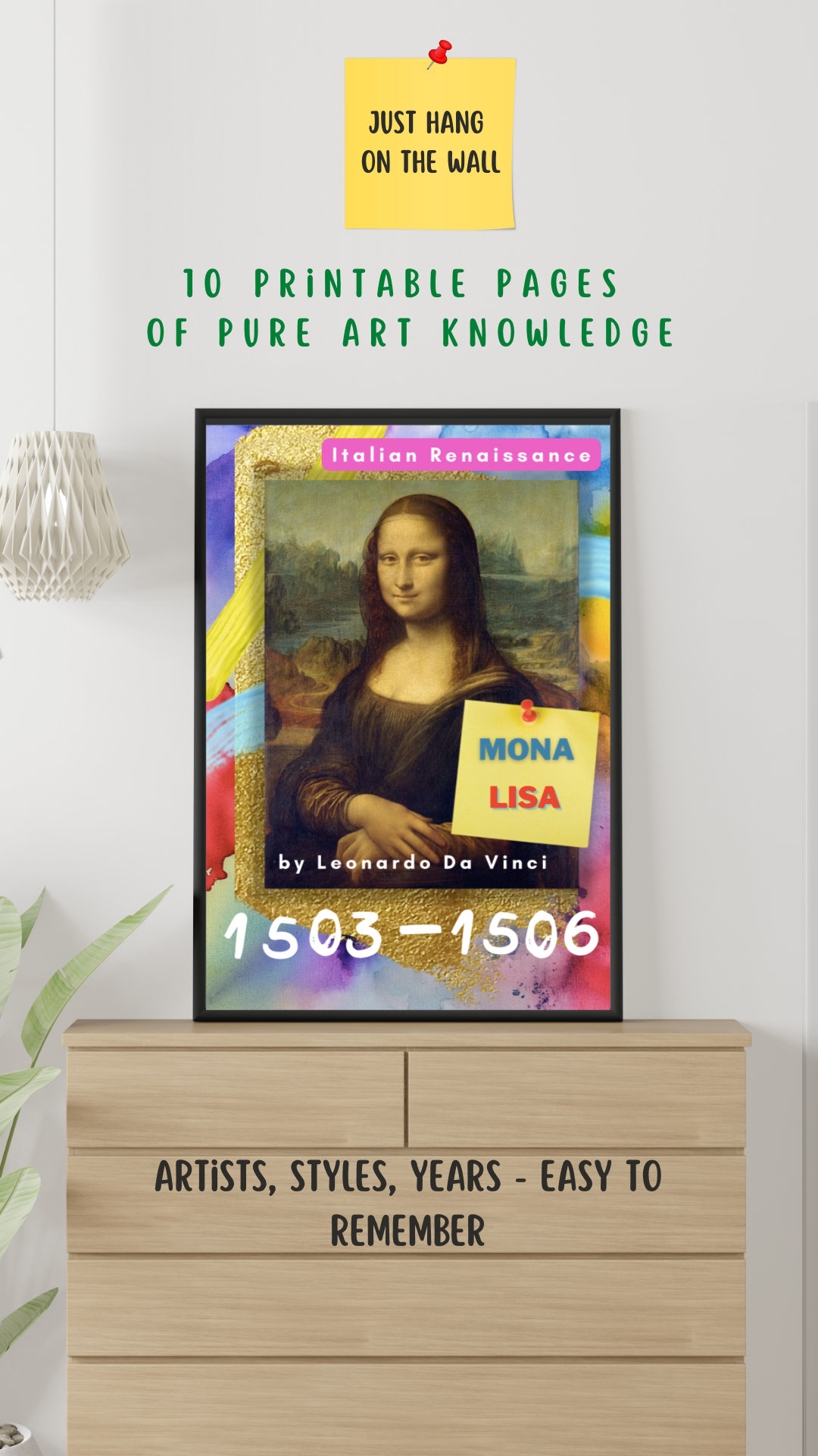 Homeschool Educational Printable Posters A4 ART | ARTISTS | FAMOUS ...