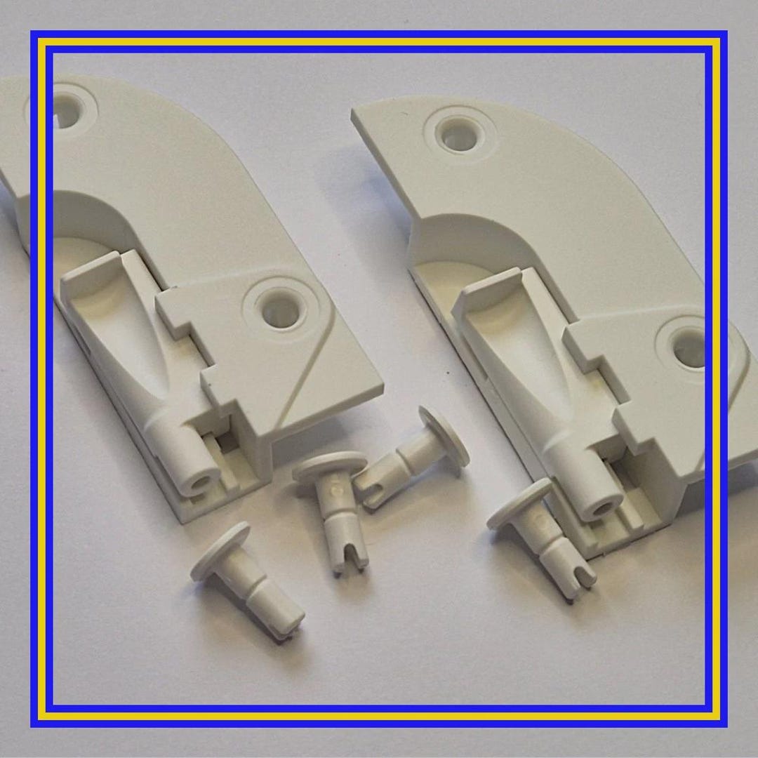 10050552 X2 (192158 X4) IKEA Idanaes Wardrobe Door Split Hinge, White ...
