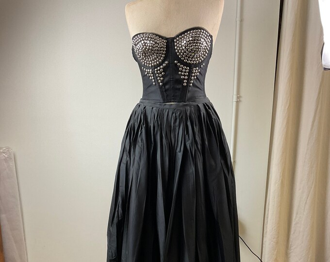 Vintage Rocker Ralph Lauren Skirt and Studded Bustier. - Etsy