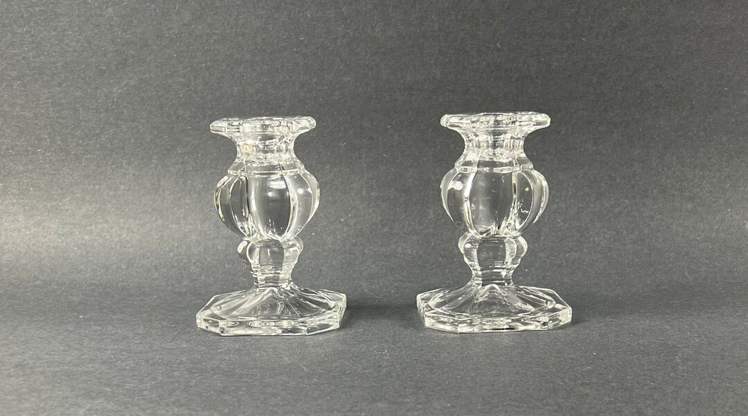 Vintage Gorham Crystal Candlesticks: Baroque Candle Holders, Pair - Etsy