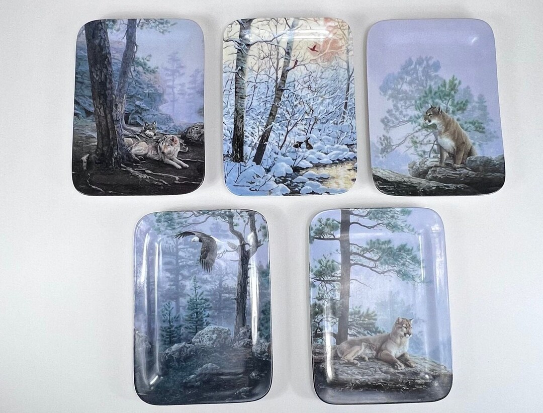 Daniel Smith Wildlife Plates: Bradford Exchange Nature's Harmony Set - Etsy