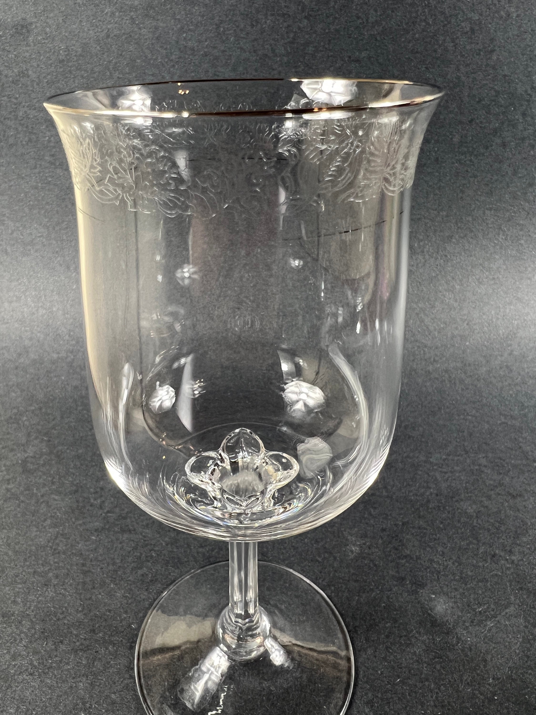 Etched Water Goblets Stemware Elegant Crystal Lenox - Etsy