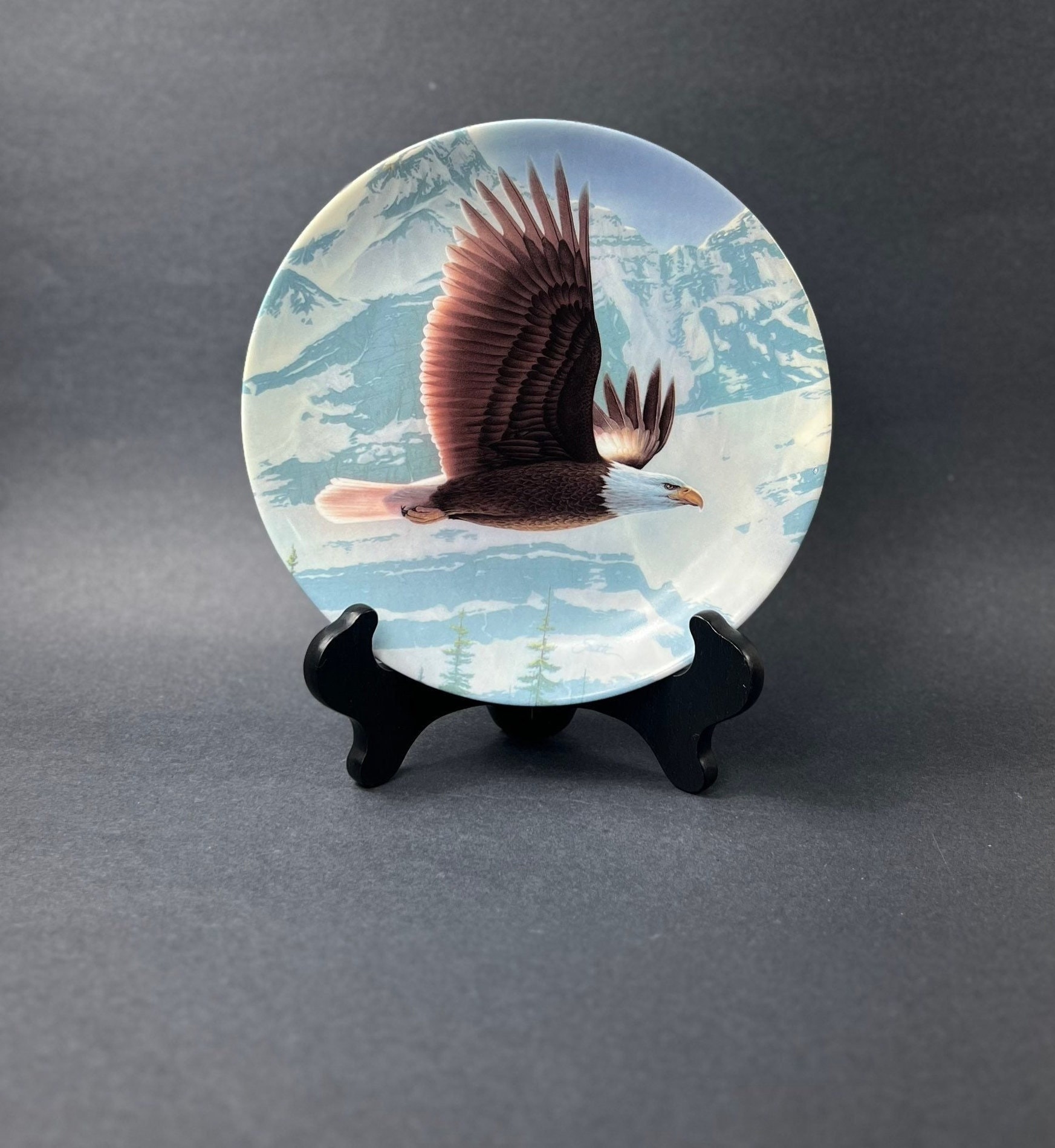 Vintage Bald Eagle Collectible Plate: Bradford Exchange Bird Decor - Etsy